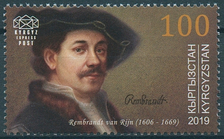 Kyrgyzstan Art Stamps 2019 MNH Rembrandt van Rijn Paintings Famous Peo ...