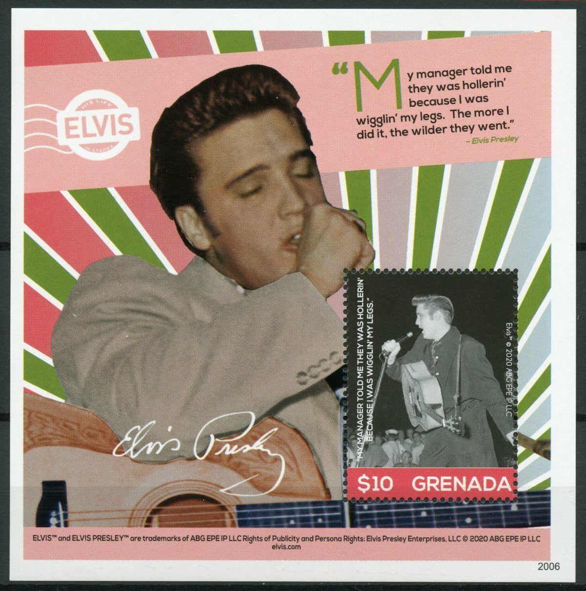 Grenada 2020 MNH Elvis Presley His Life in Stamps Famous People 1v S/S — The Joy of Stamps