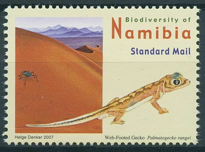 Namibia 2007 MNH Reptiles Stamps Biodiversity Web-Footed Gecko Lizards ...